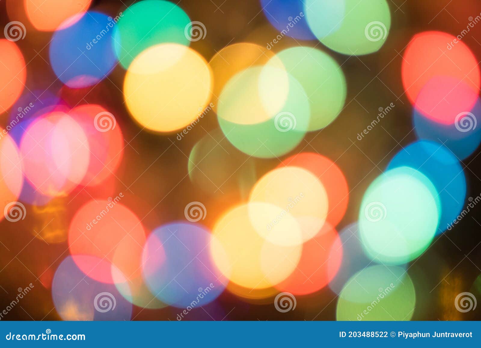 Blur - Abstract Bokeh Circle String Lights Stock Photo - Image of ...