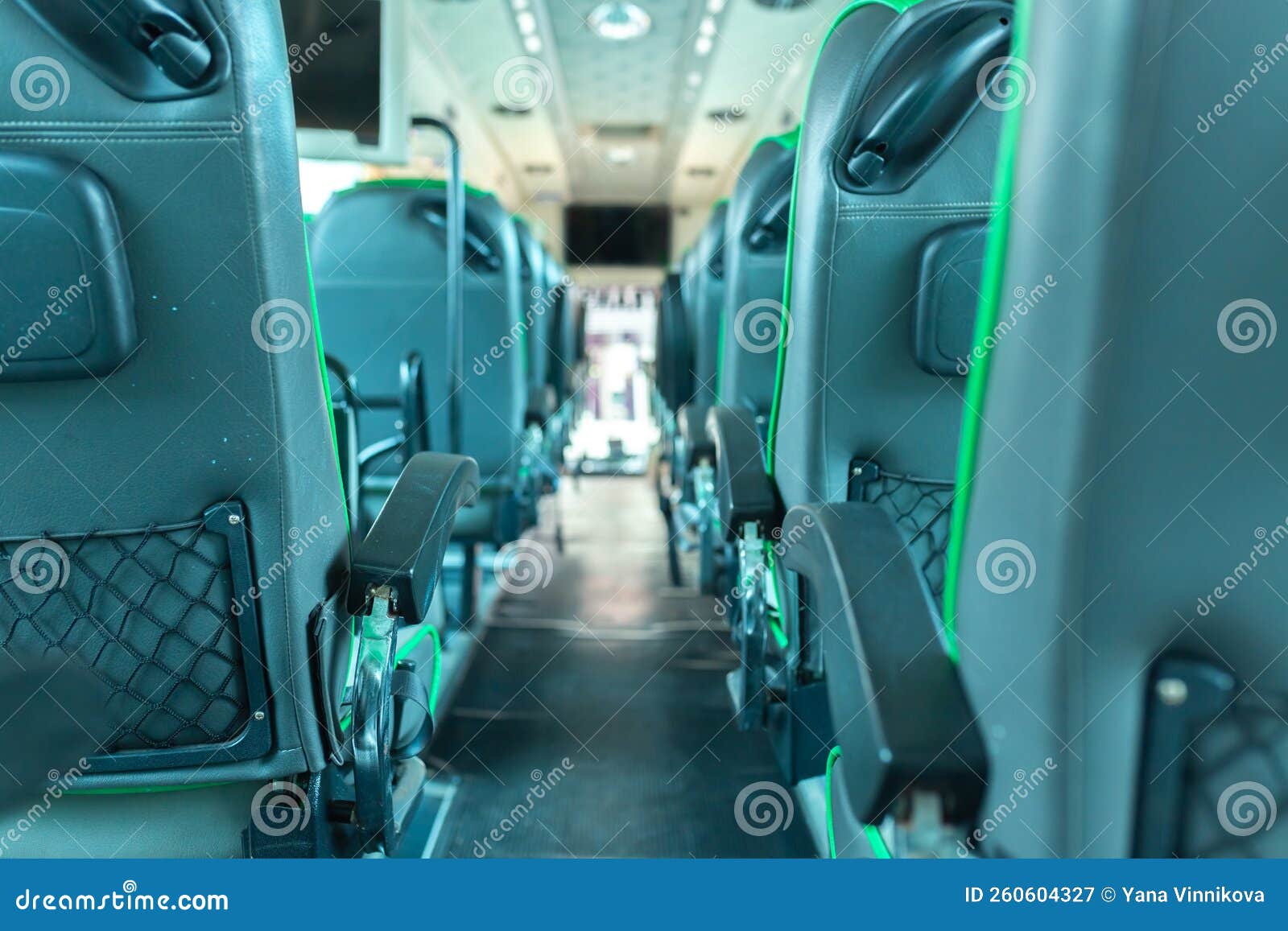 Blur Background in Empty Public Bus, Abstract Transportation Background ...