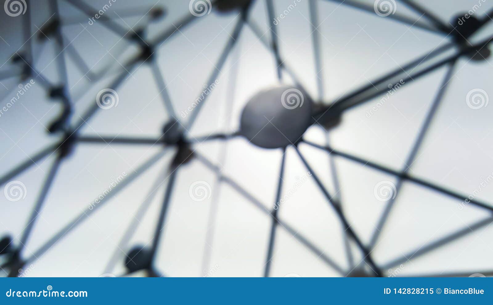 Blur Background of Sphere Network Connection Stock Image - Image of ...