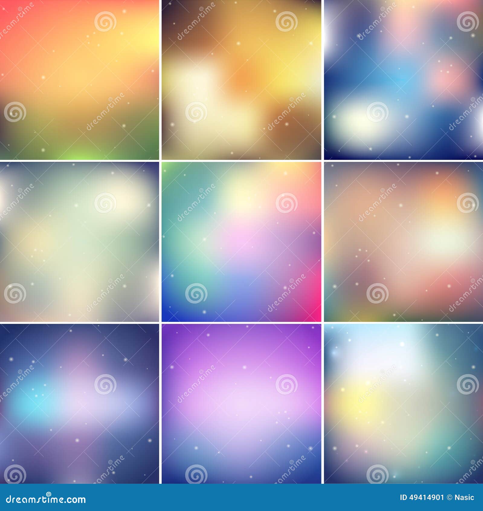 Blur Backgrounds Pack Cartoon Vector | CartoonDealer.com #49414901