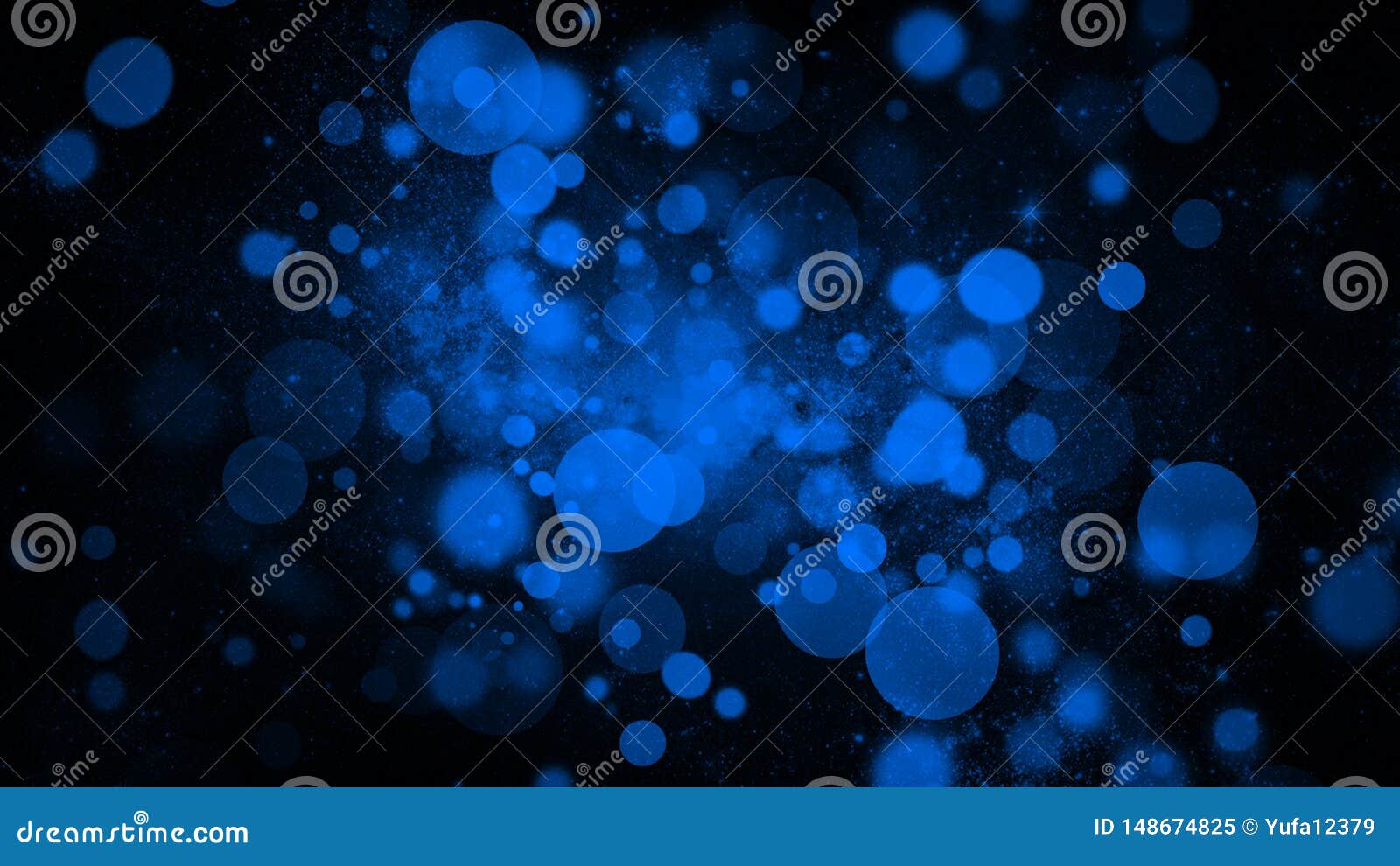 Blur Blue Glitter Effect and Glowing Bokeh on Texture Background ...