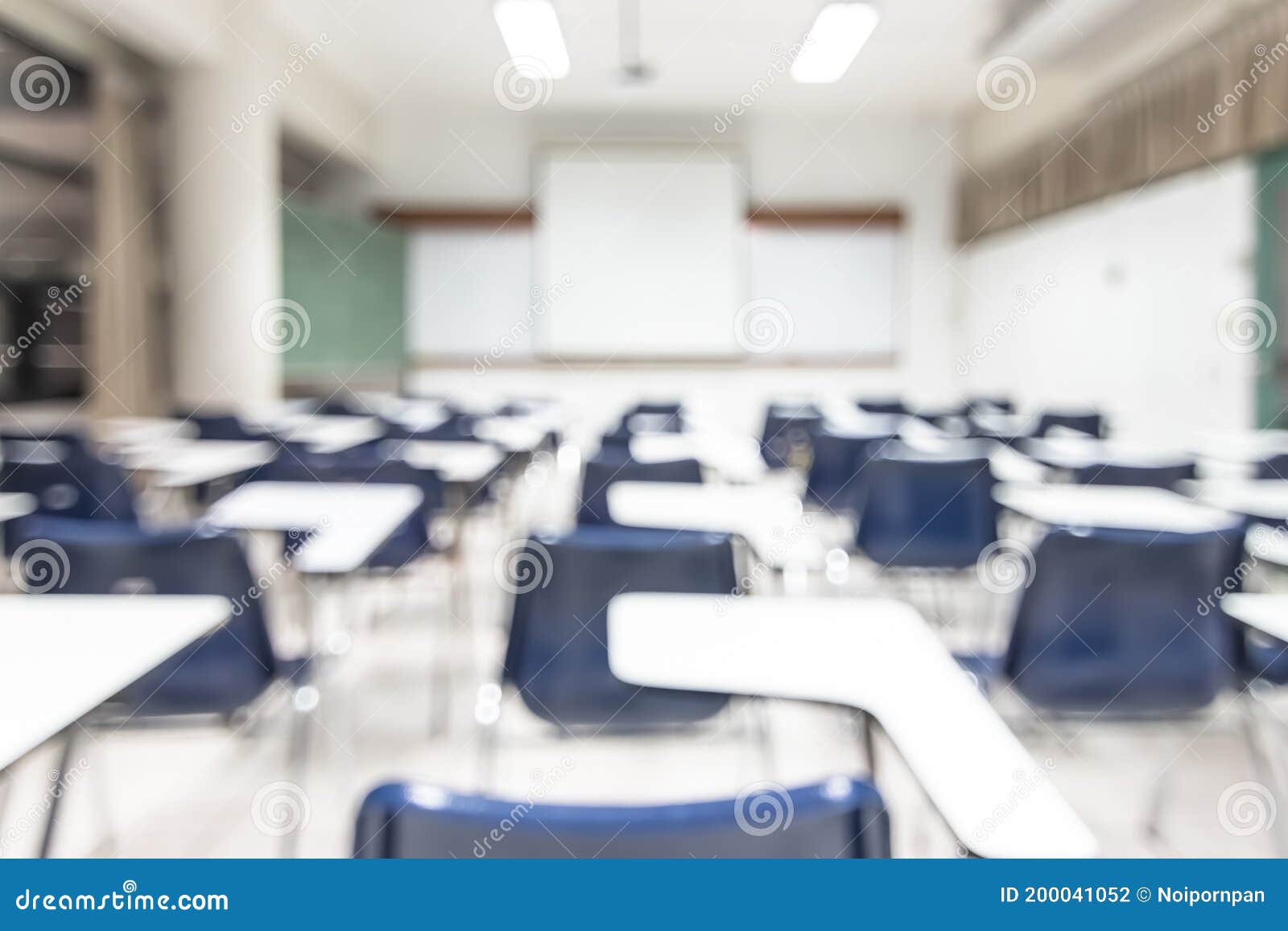 Blur Classroom Education Background Empty School Class Lecture Room ...