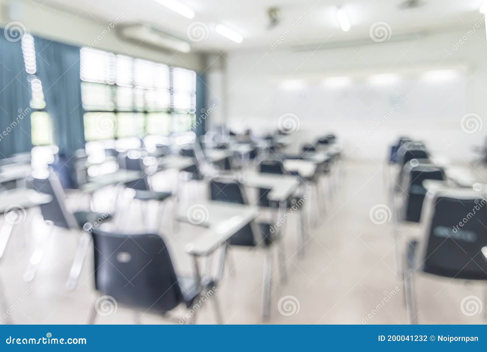 Blur Classroom Education Background Empty School Class Lecture Room ...