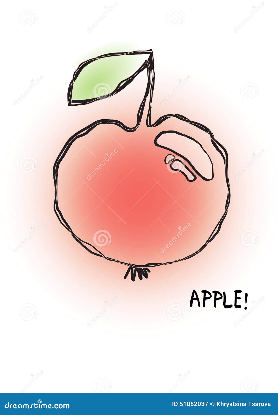 Blur and contour apple stock vector. Illustration of defocused - 51082037