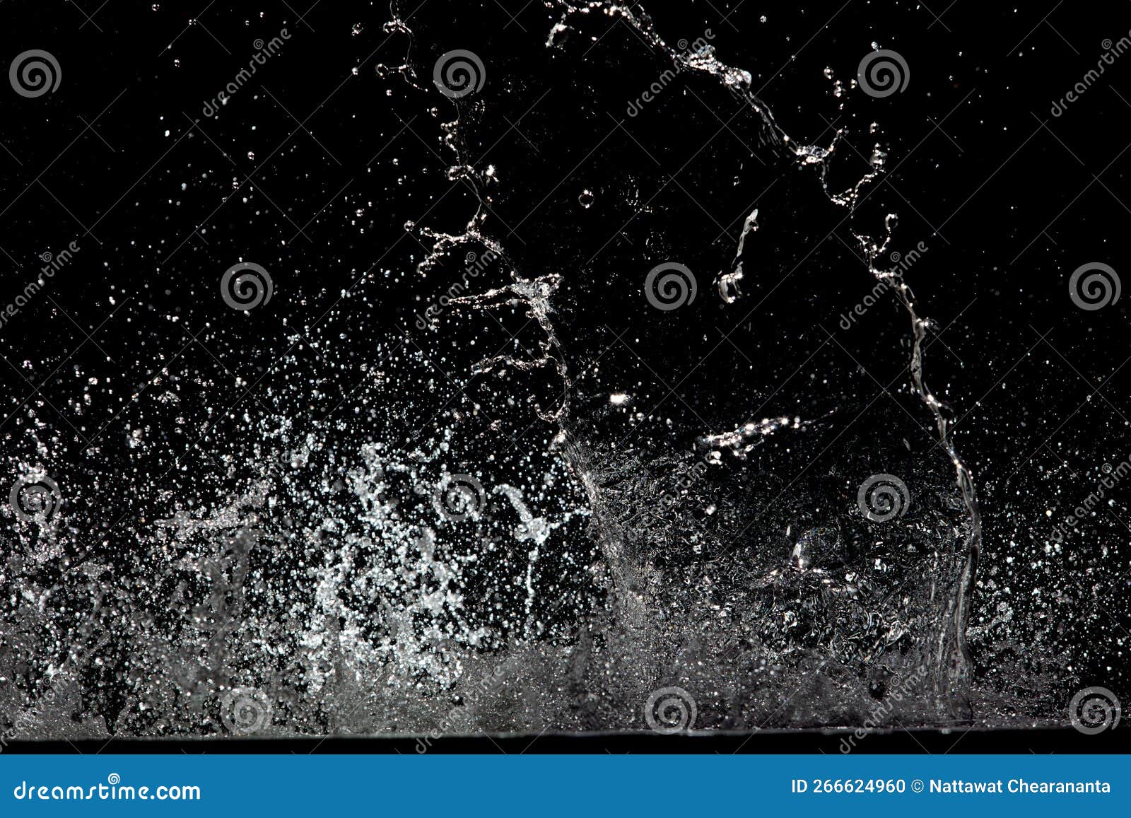 Blur Defocus Image of Water Hit Wall Ground, Explode into Drop Droplet ...