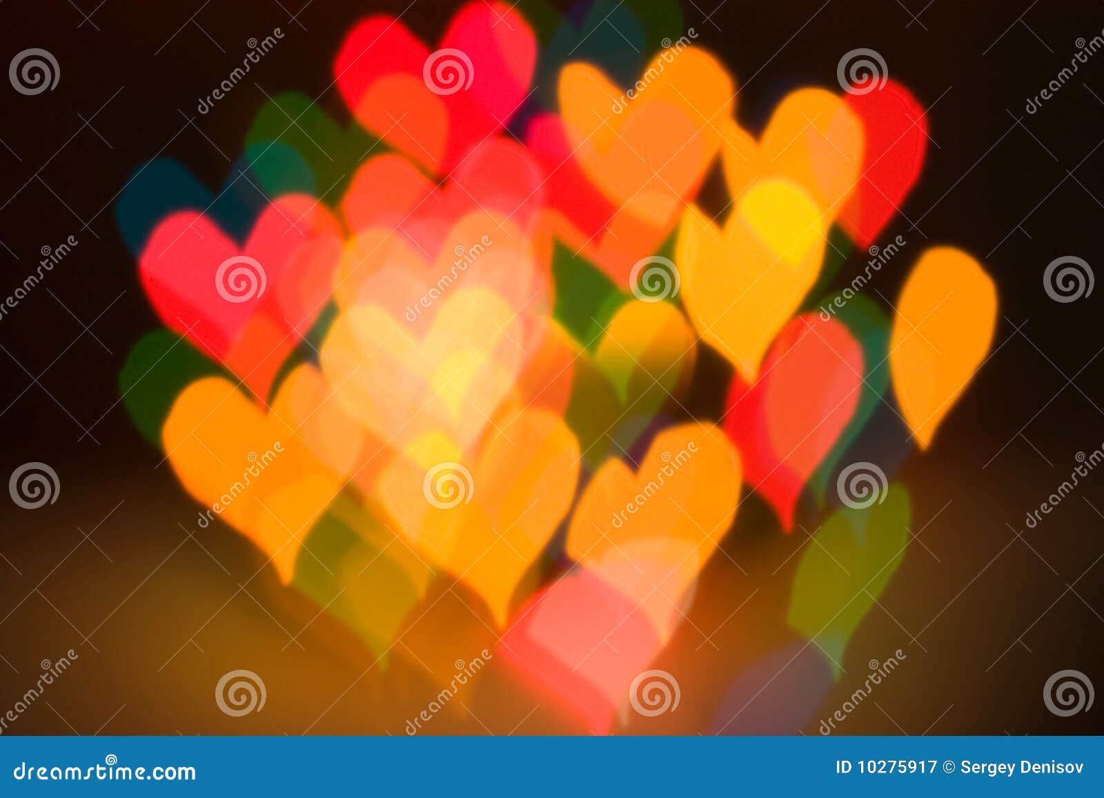 Blur Effect the Shape of Hearts Stock Image - Image of abstract, orange ...