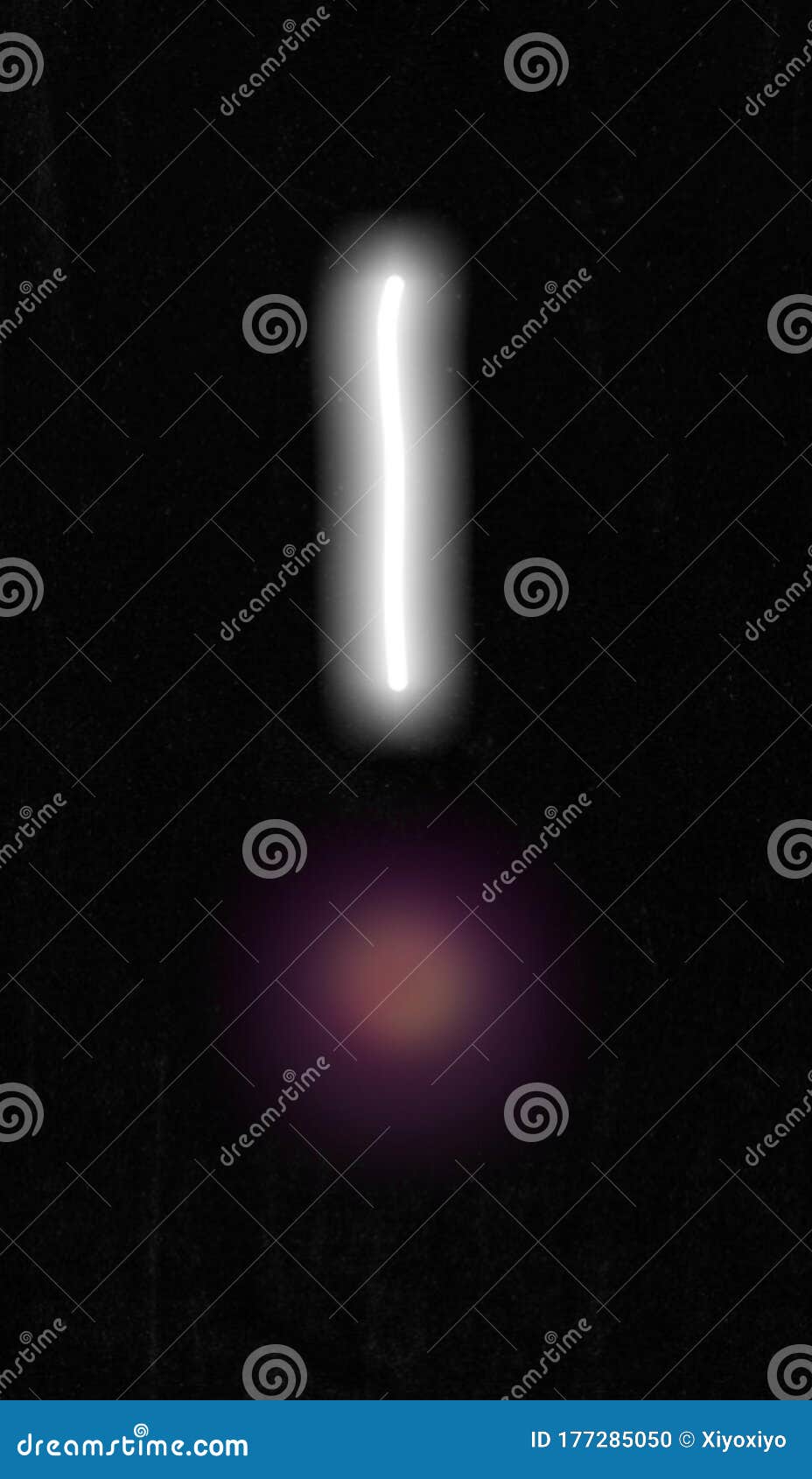 A Blur Exclamation Mark with a Dark Background View. Stock Illustration ...