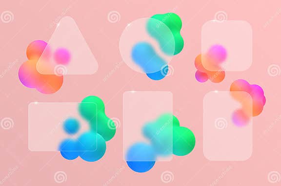 Blur glass effect. stock illustration. Illustration of mobile - 297297964