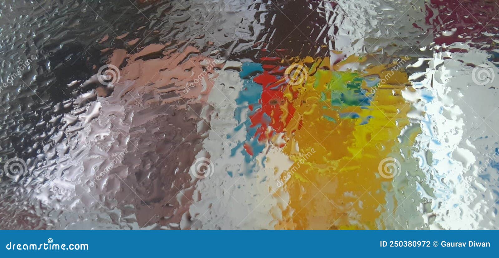 Blur Glass with Water, Color Background Stock Photo - Image of yellow ...