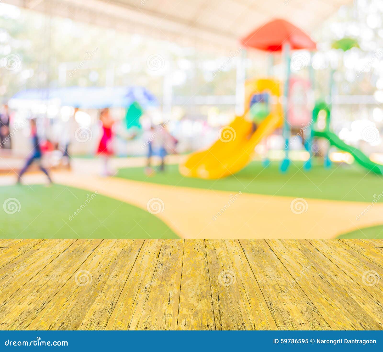 Blur Image of Children S Playground at Public Park . Stock Image ...