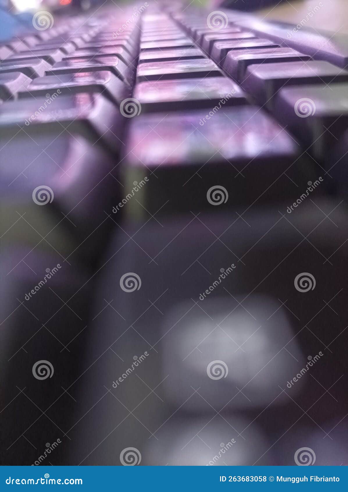 Blur Keyboard in the light stock photo. Image of hand - 263683058