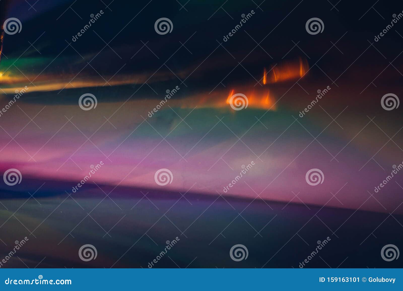 Multicolor Glow Lens Flare Sunset Landscape Effect Stock Image - Image ...