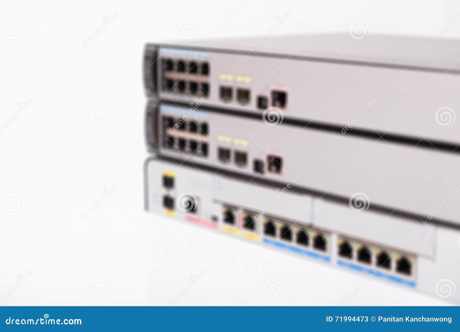 Network Switches And Ethernet LAN Cables Connected To Smart House ...