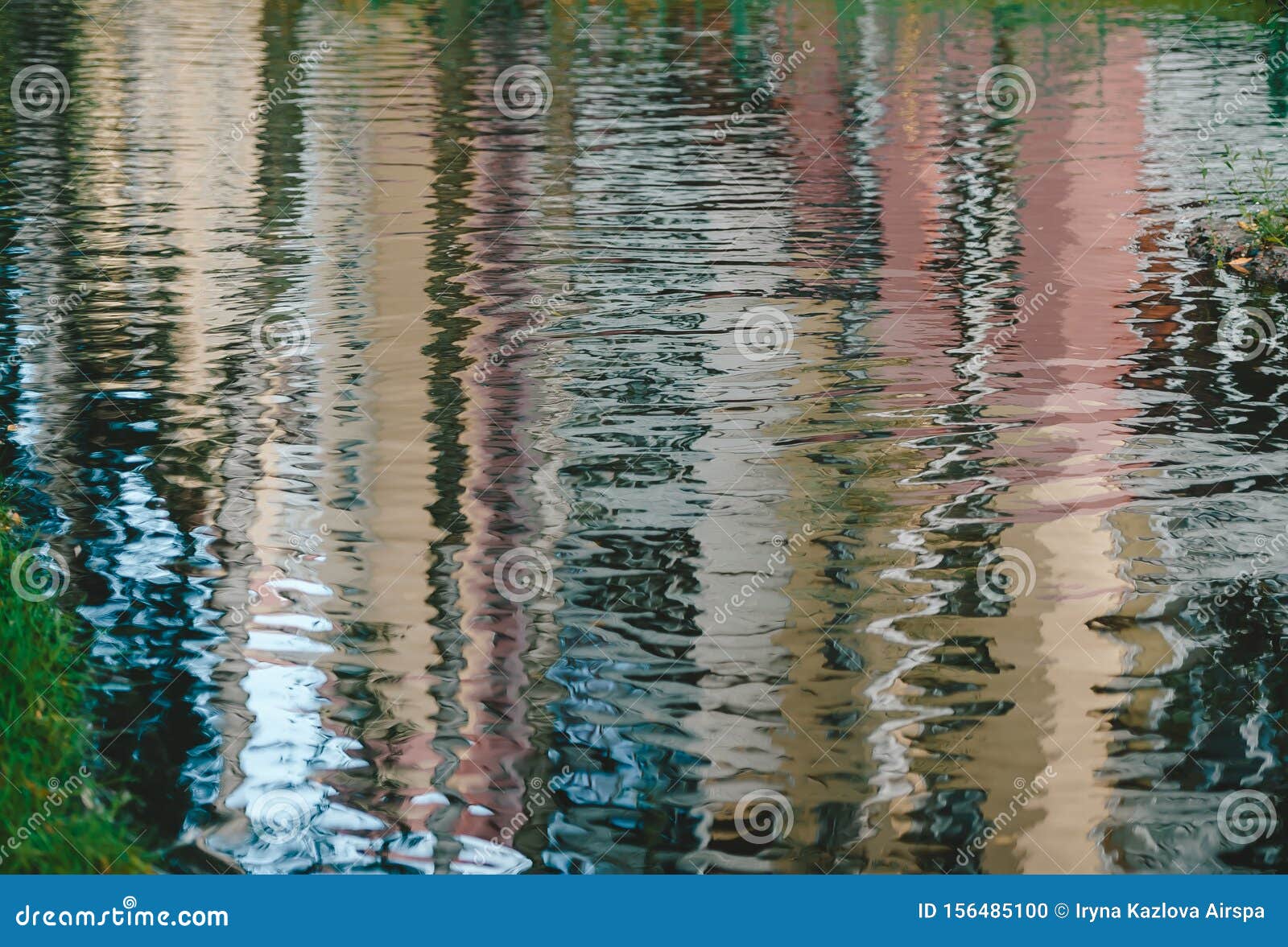 Blur Reflection of House in a Puddle after a Rain. Textures and ...
