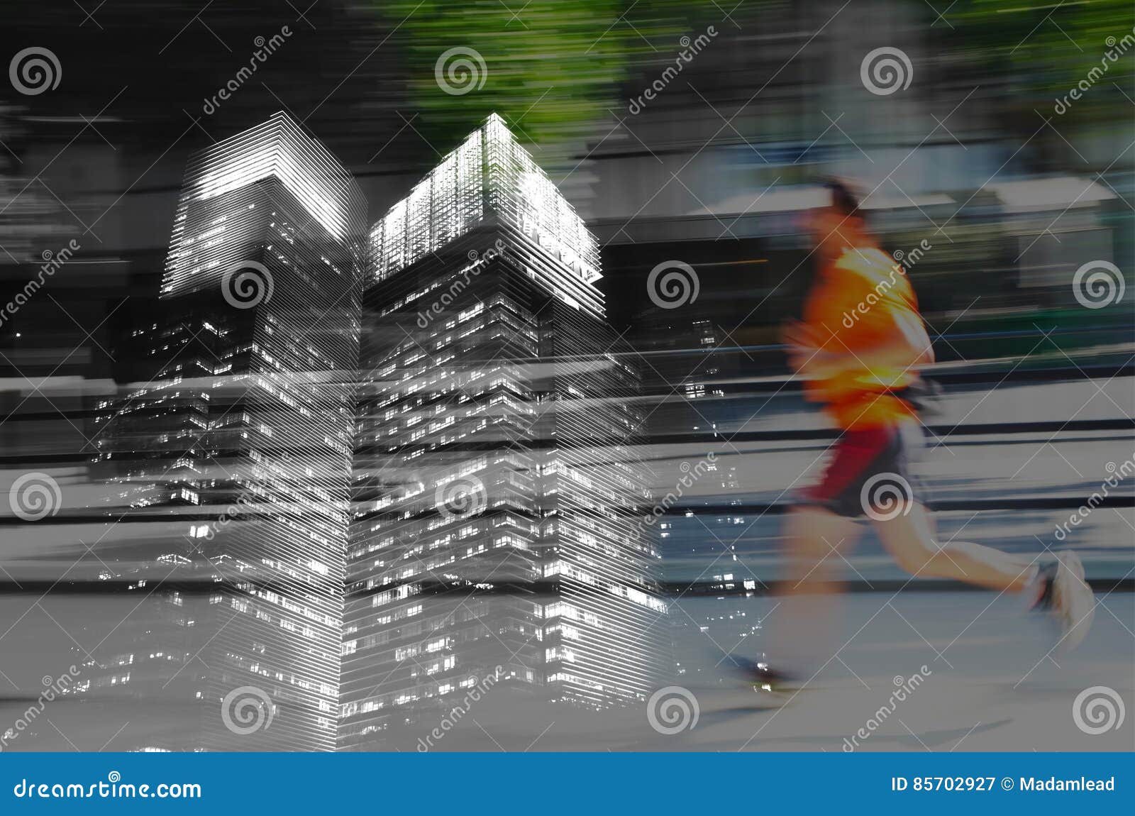 Blur Leg Running Man In Stadium Track Line In Sport Stadium Background ...