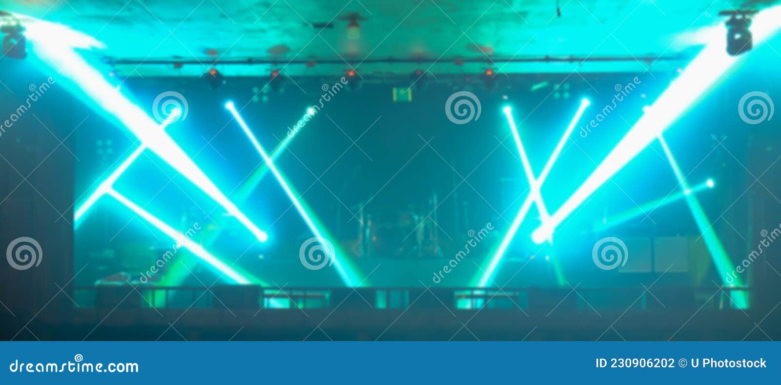 Blur Stage Lights and Spotlight Lights on Concert or Event Stock Photo ...