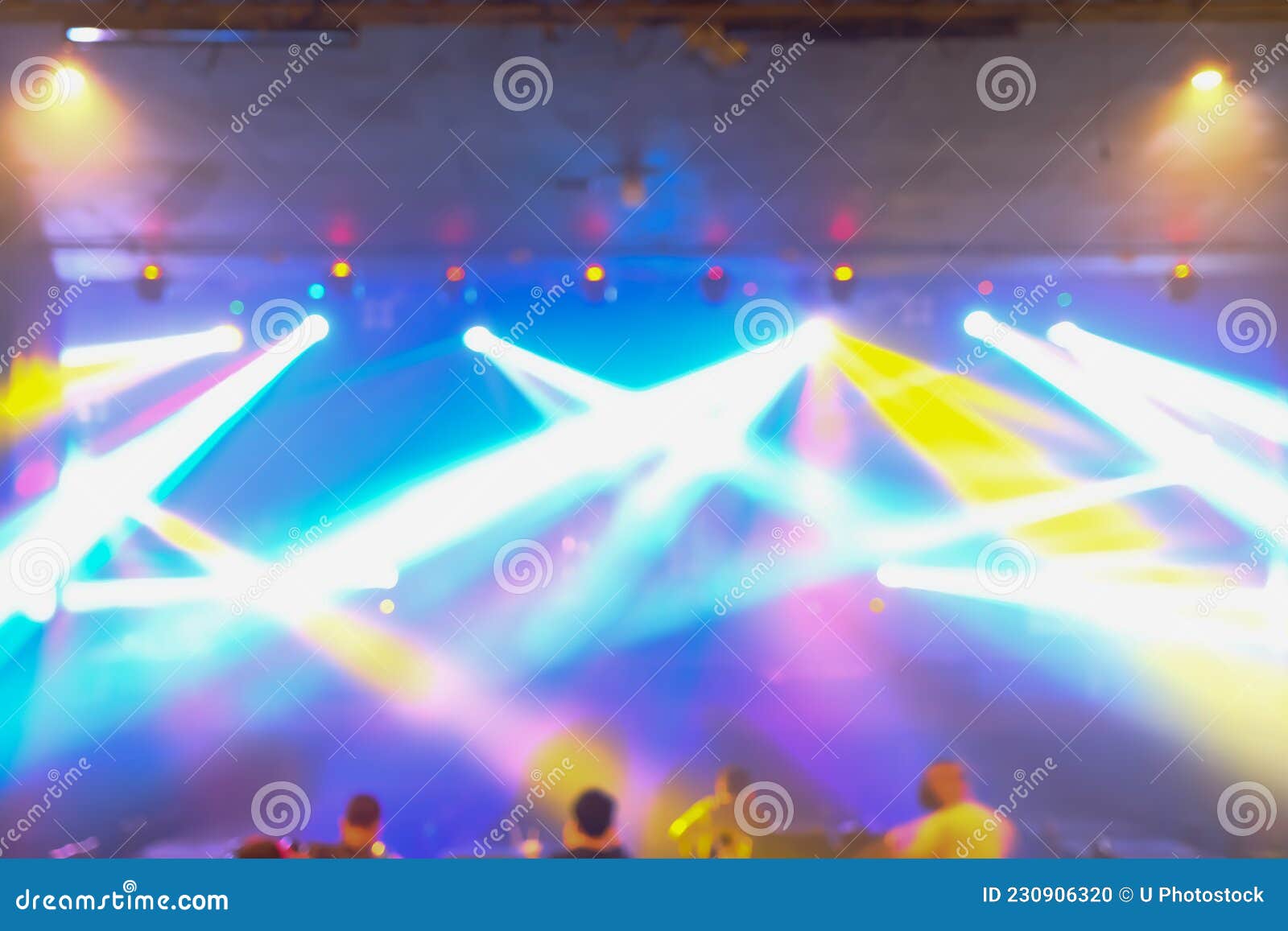 Blur Stage Lights and Spotlight Lights on Concert or Event Stock Photo ...