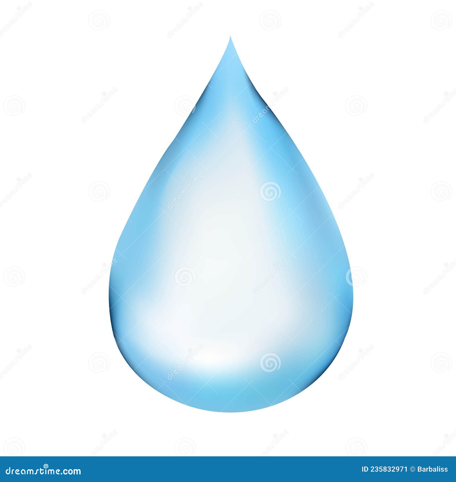 Blur Water Drop Isolated White Background Stock Vector - Illustration ...