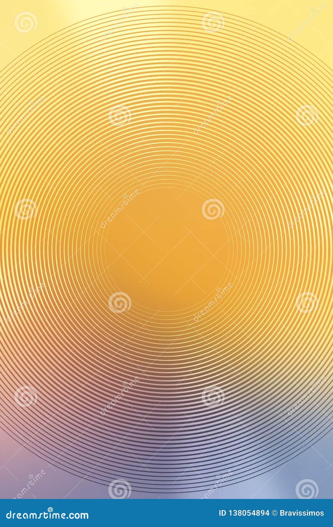 Blur Yellow Abstract Backdrop Design. Shiny Radial Stock Illustration ...