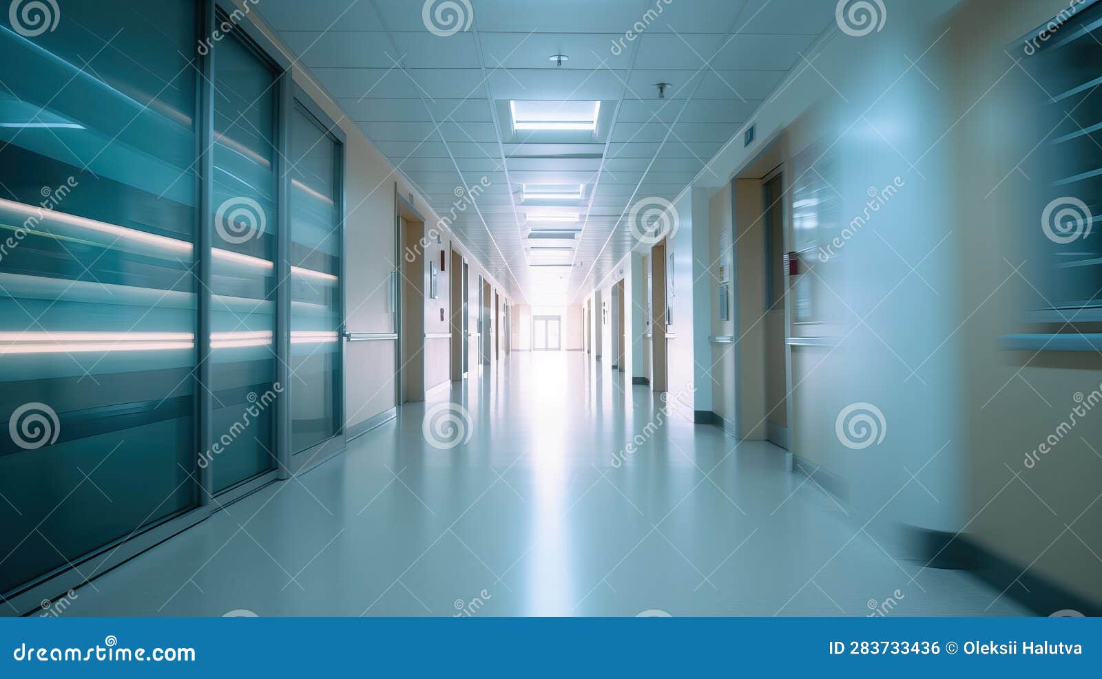 Blured Motion in ER of Hospital, Unfocused Background Stock ...