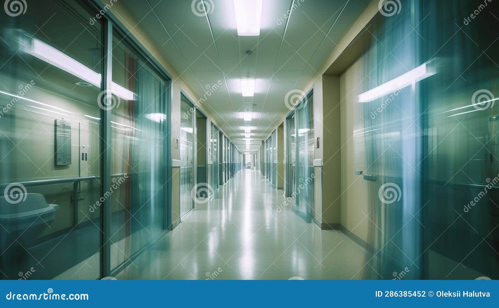 Blured Motion in ER of Hospital, Unfocused Background Stock Photo ...