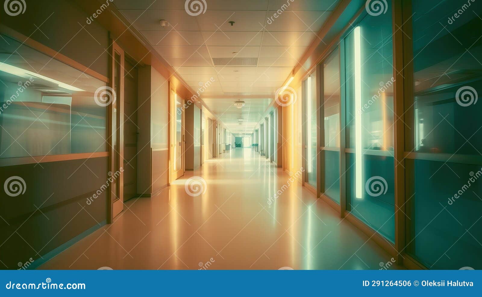 Blured Motion in ER of Hospital, Unfocused Background Stock ...