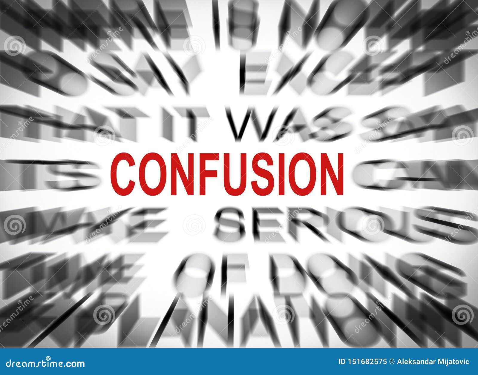 Blured Text with Focus on CONFUSION Stock Image - Image of printout ...