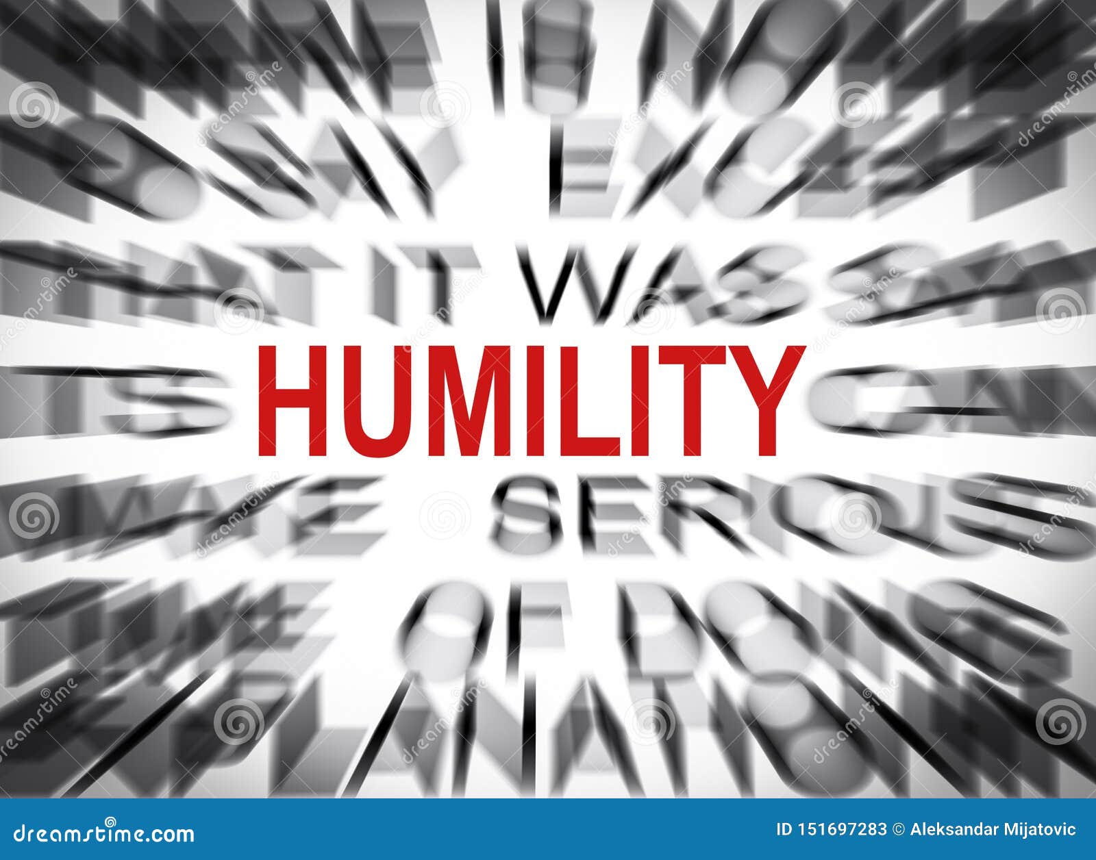 Blured Text with Focus on HUMILITY Stock Image - Image of define ...