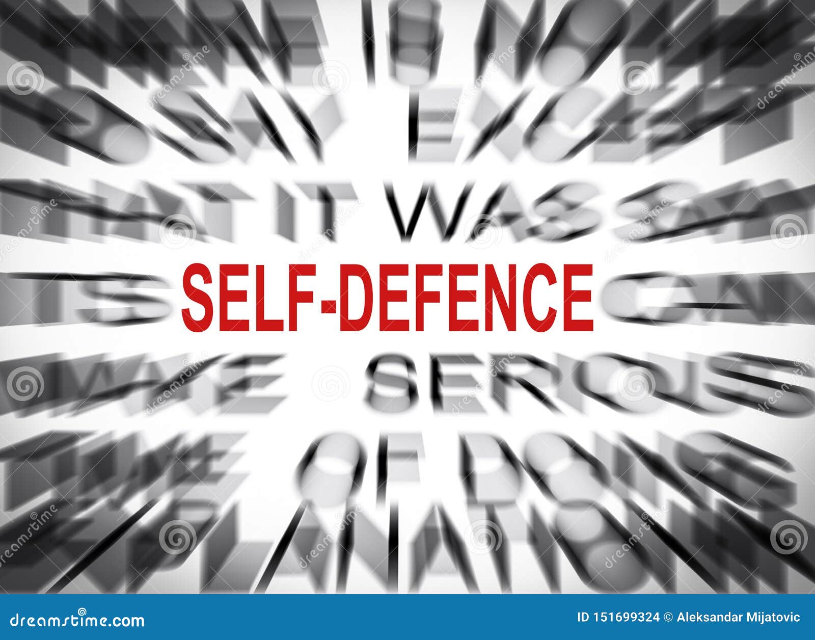 Blured Text with Focus on SELF DEFENCE Stock Photo - Image of ...