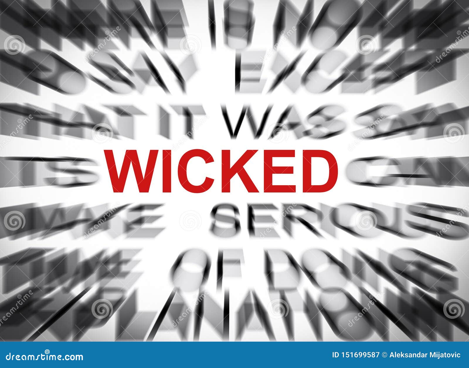 Blured Text with Focus on WICKED Stock Image - Image of data ...