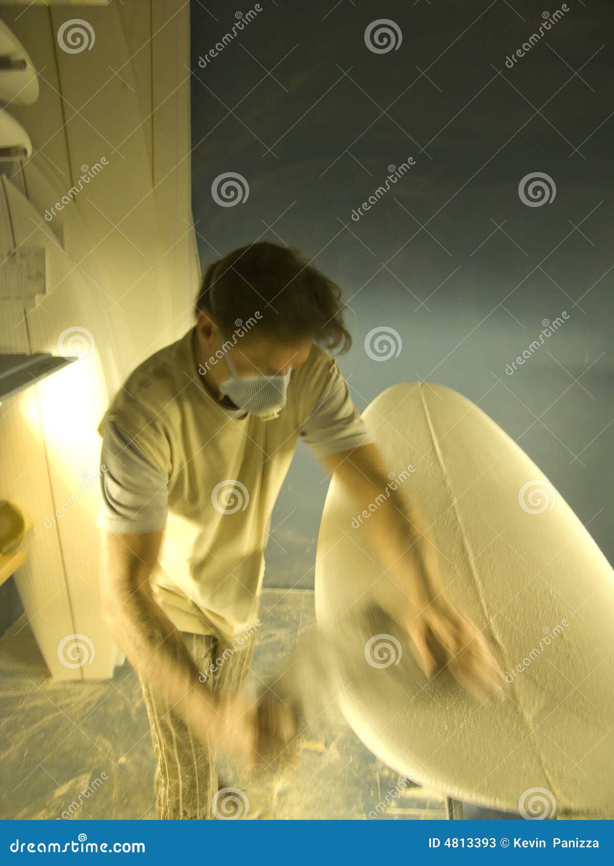 Blured View of a Man Shaping a Surfboard Stock Image - Image of work ...