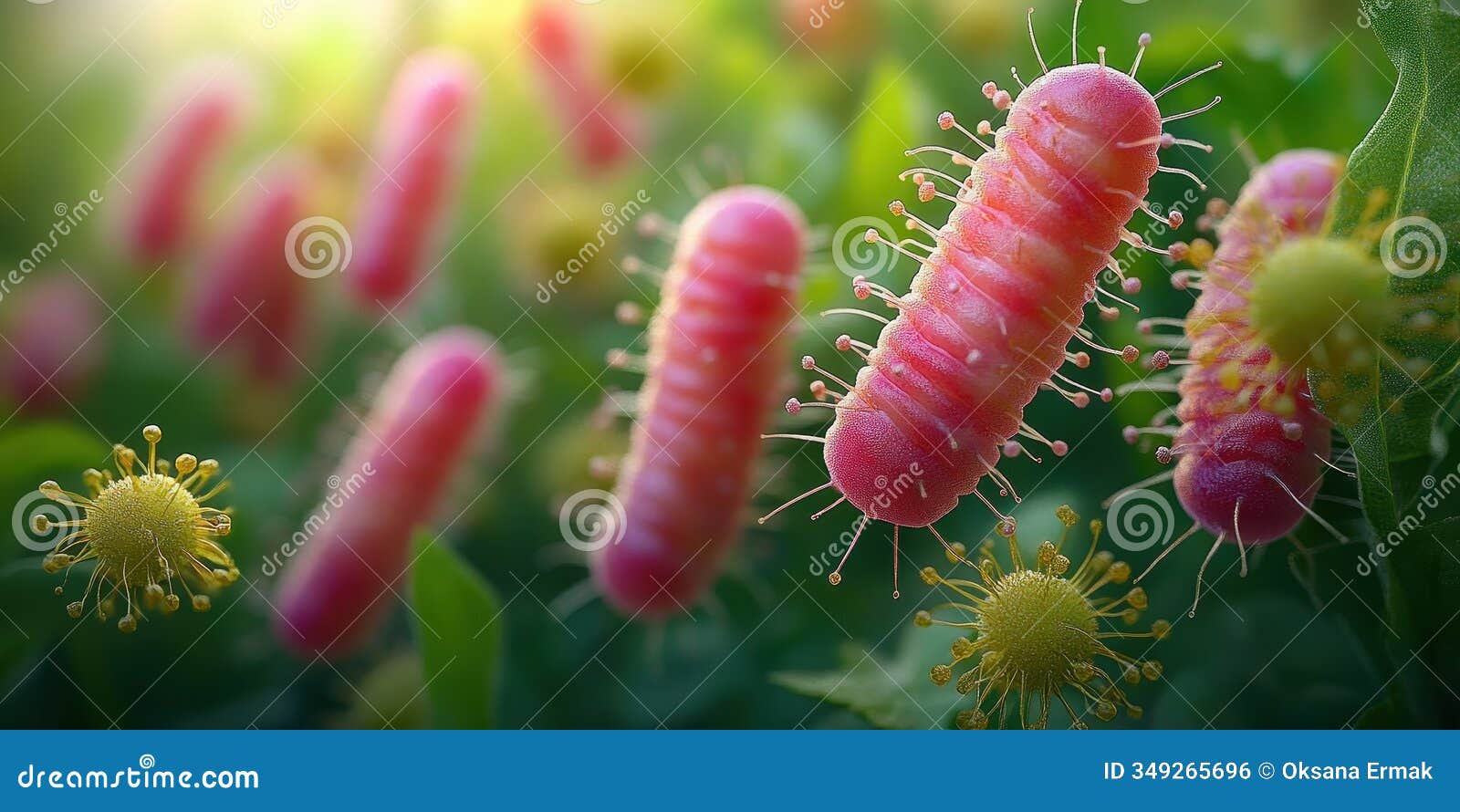 Probiotics, Bacteria On White Background. Bacteria And Microorganisms ...