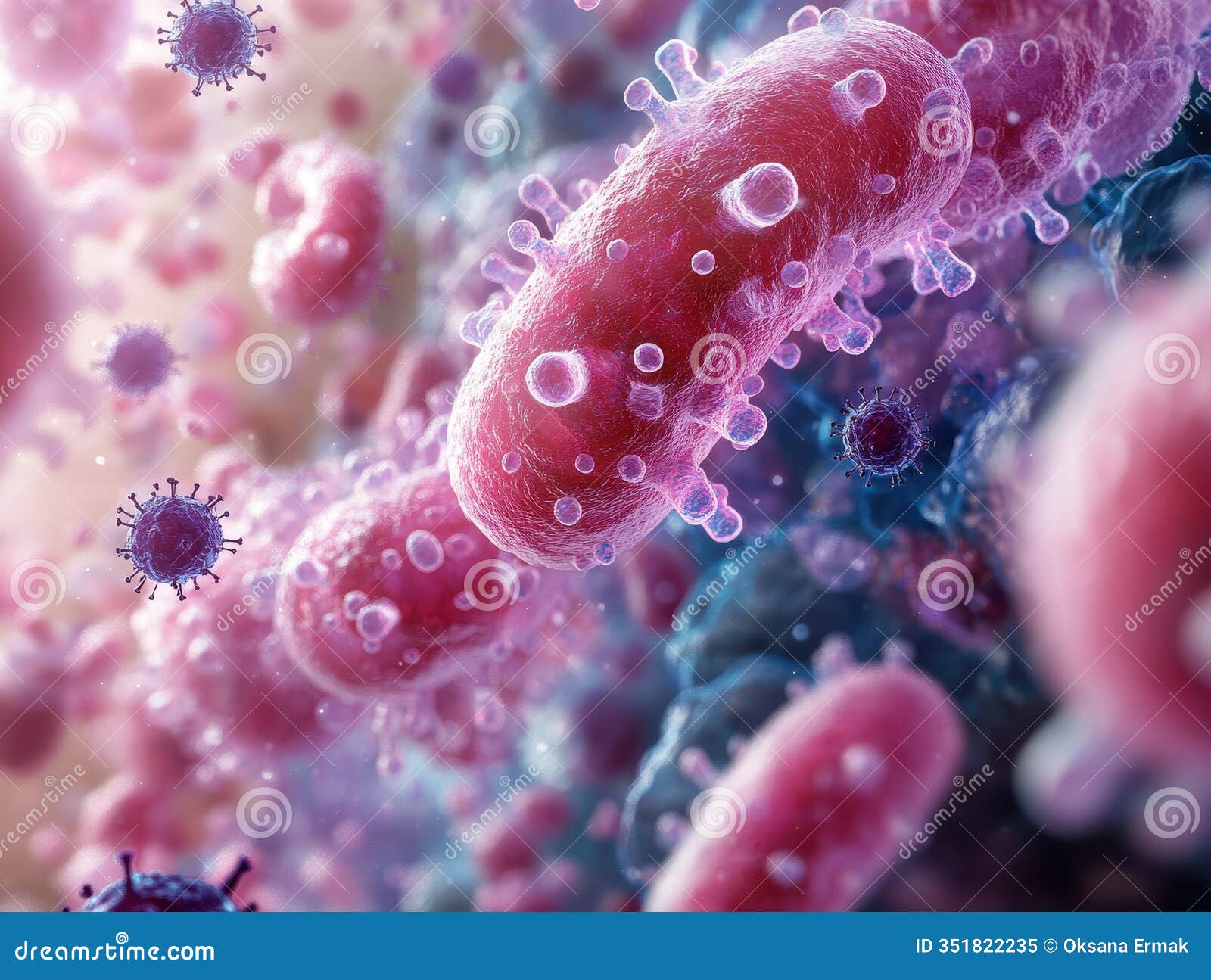 Probiotics Bacteria On White Background Bacteria And Microorganisms ...