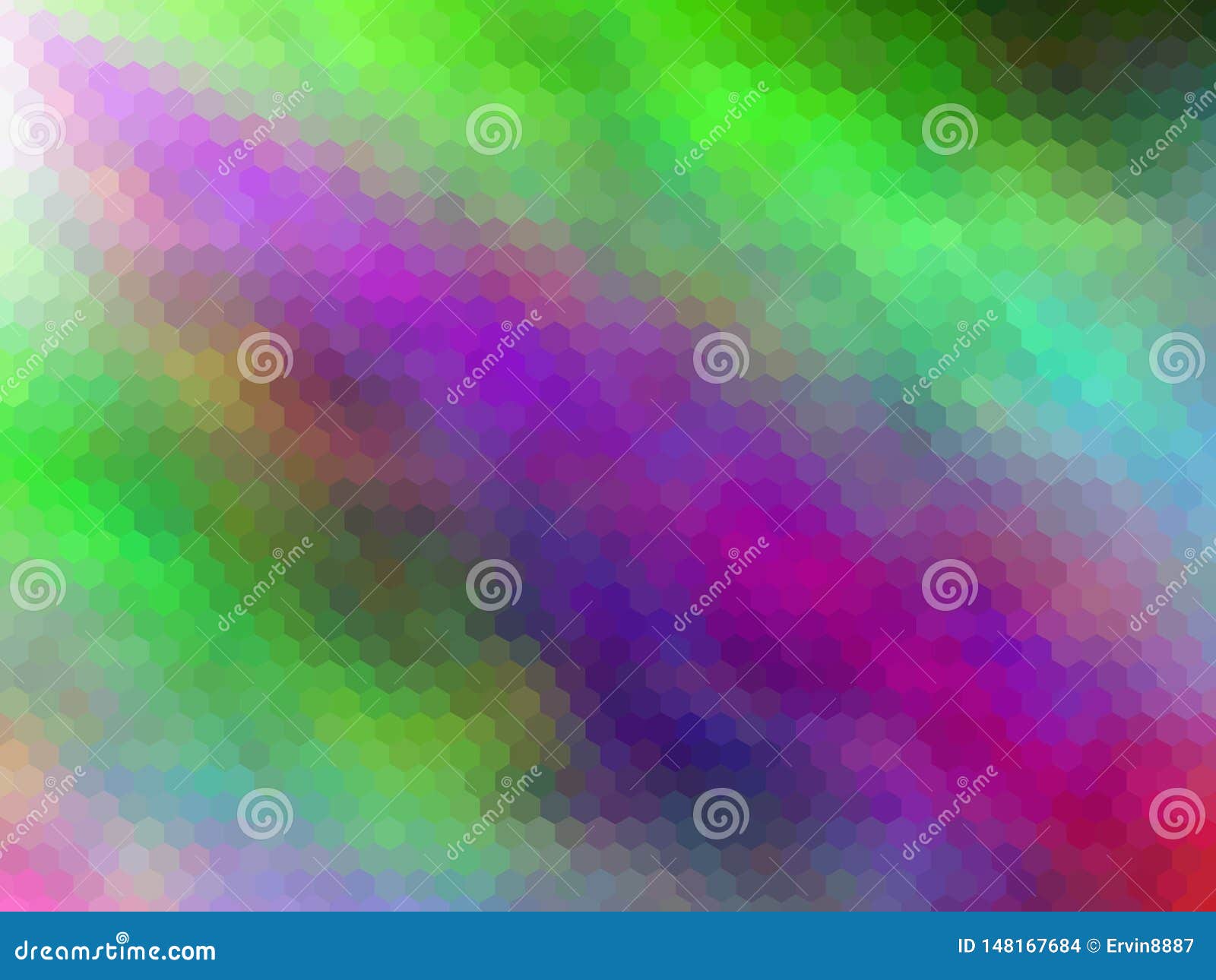 Blurred Abstract Background. Multicolor Hexagonally Pixeled Abstract ...