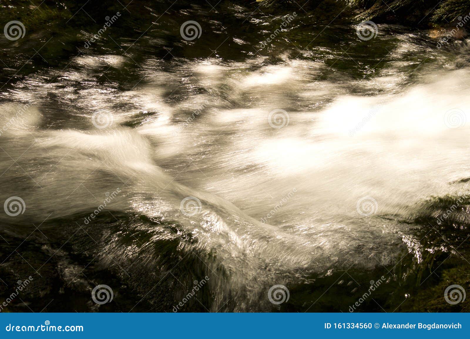 Blurred Abstract Background of Running Water. the Flow of Water in a ...
