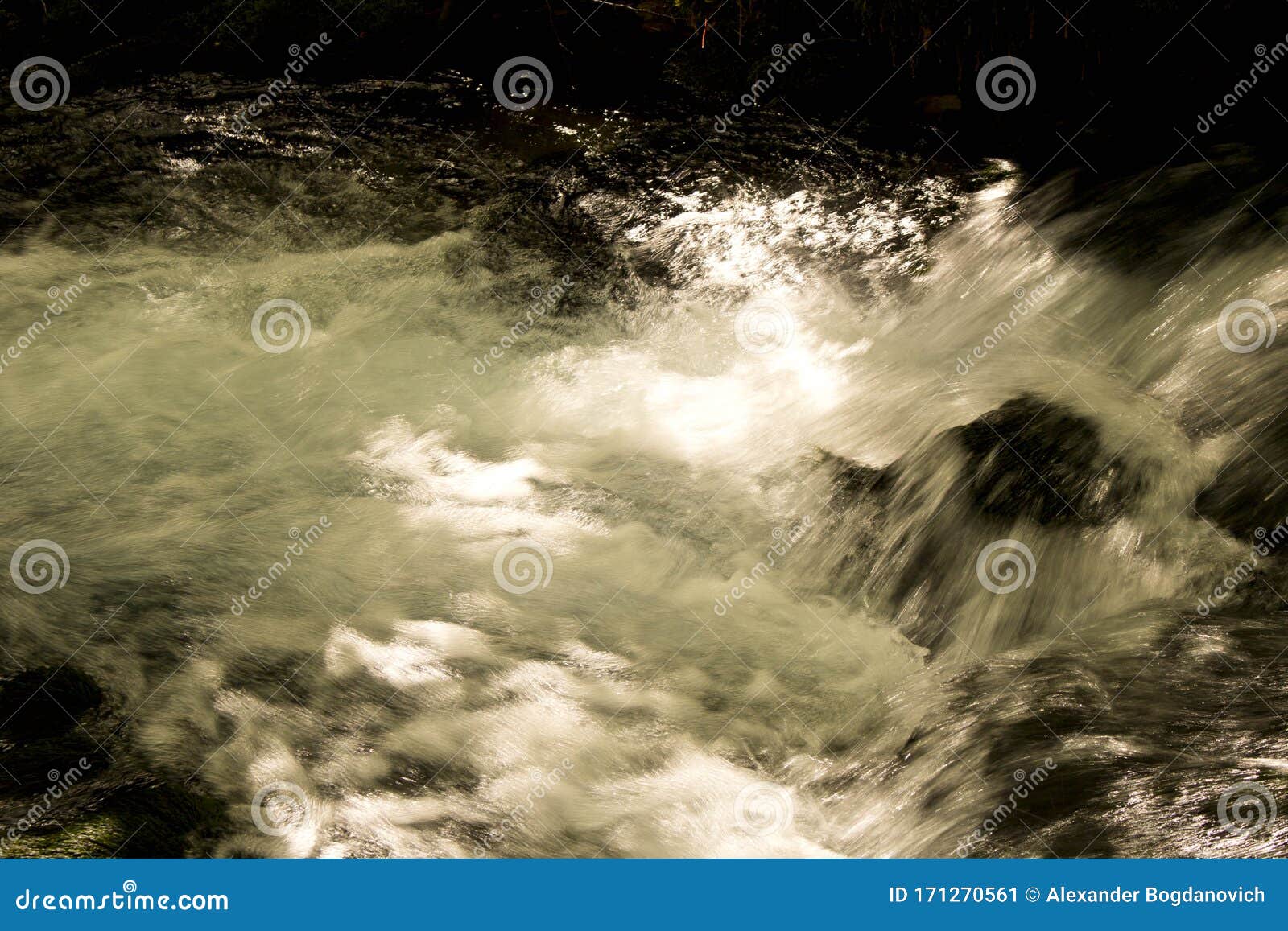 Blurred Abstract Background of Running Water. the Flow of Water in a ...