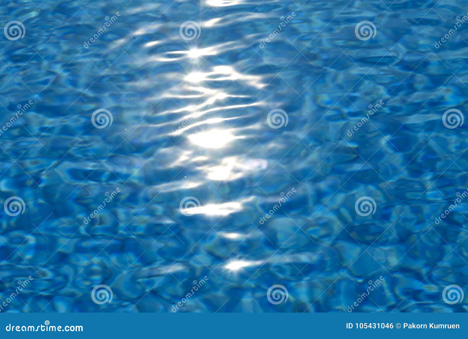 Blue Water and Light Reflections Stock Photo - Image of blurred, sunny ...