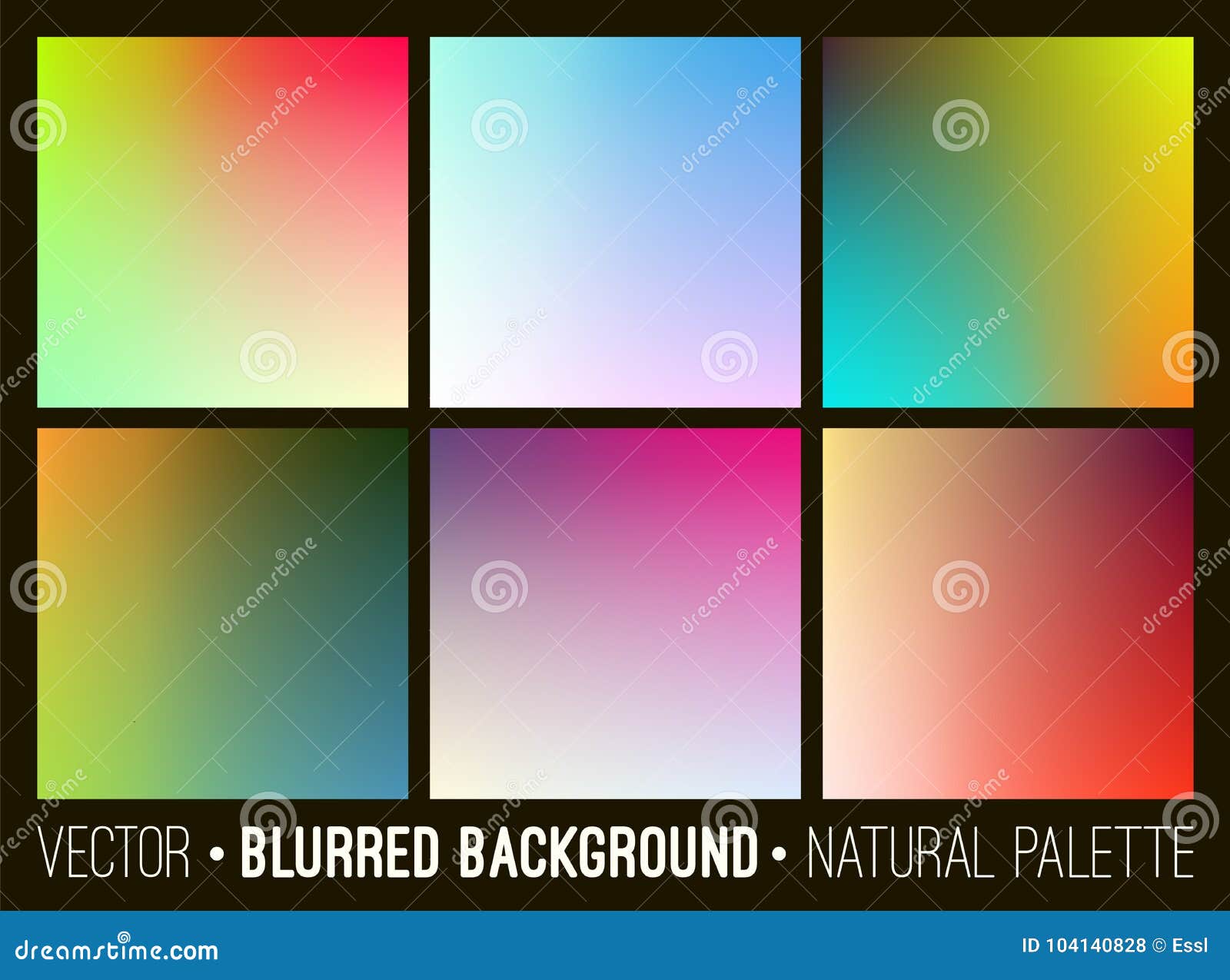 Blurred Abstract Backgrounds Collection Stock Illustration ...