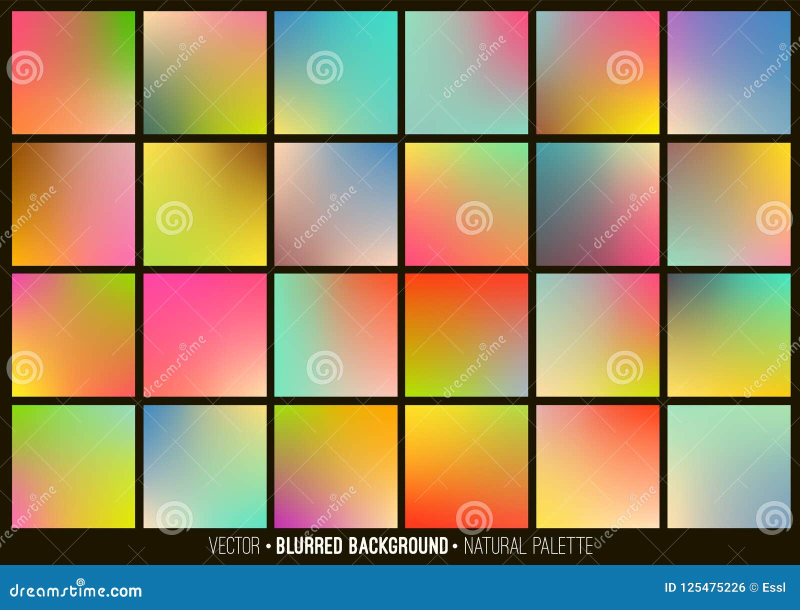 Blurred Abstract Backgrounds Set. Smooth Template Design for Creative ...