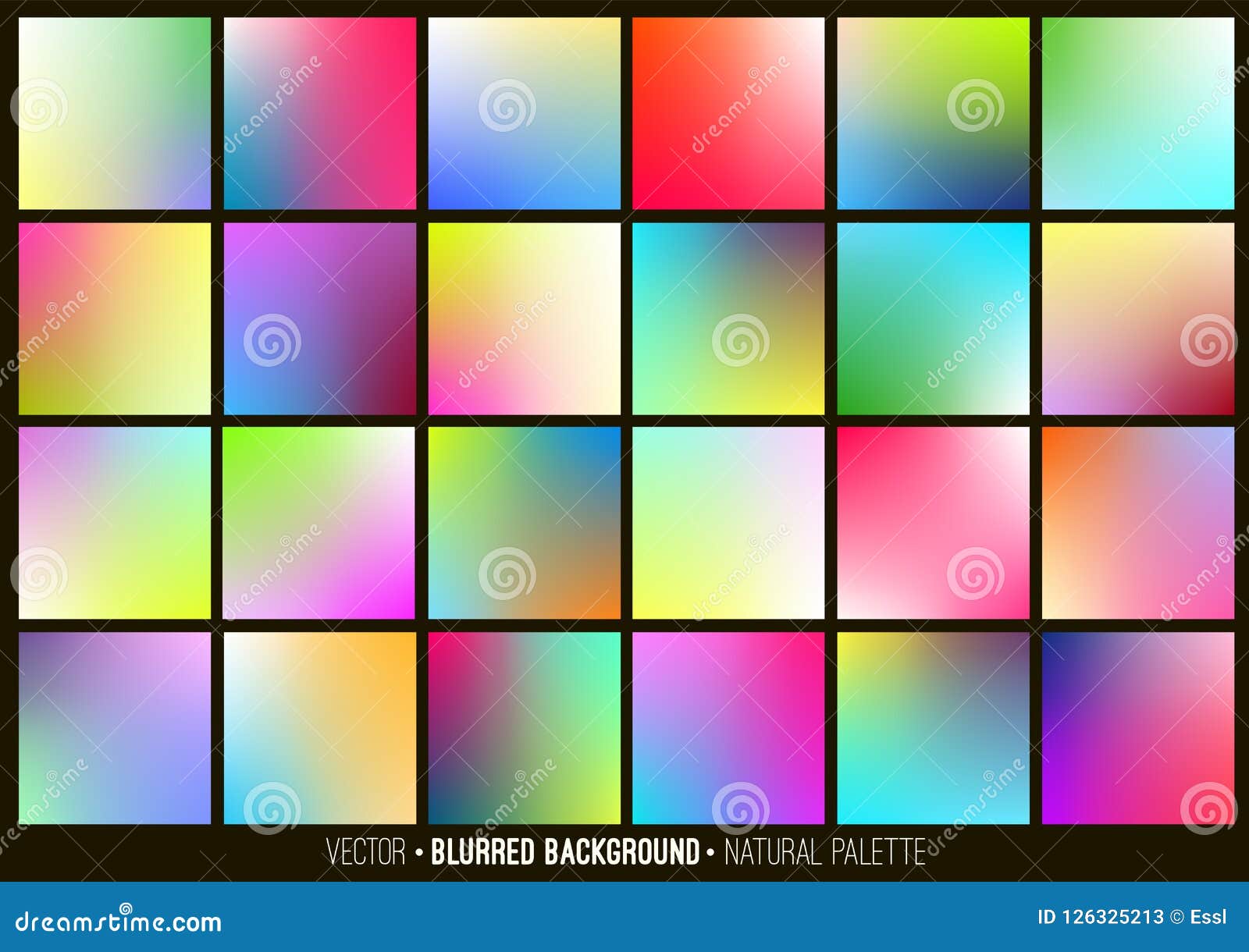 Blurred Abstract Backgrounds Set. Stock Vector - Illustration of ...