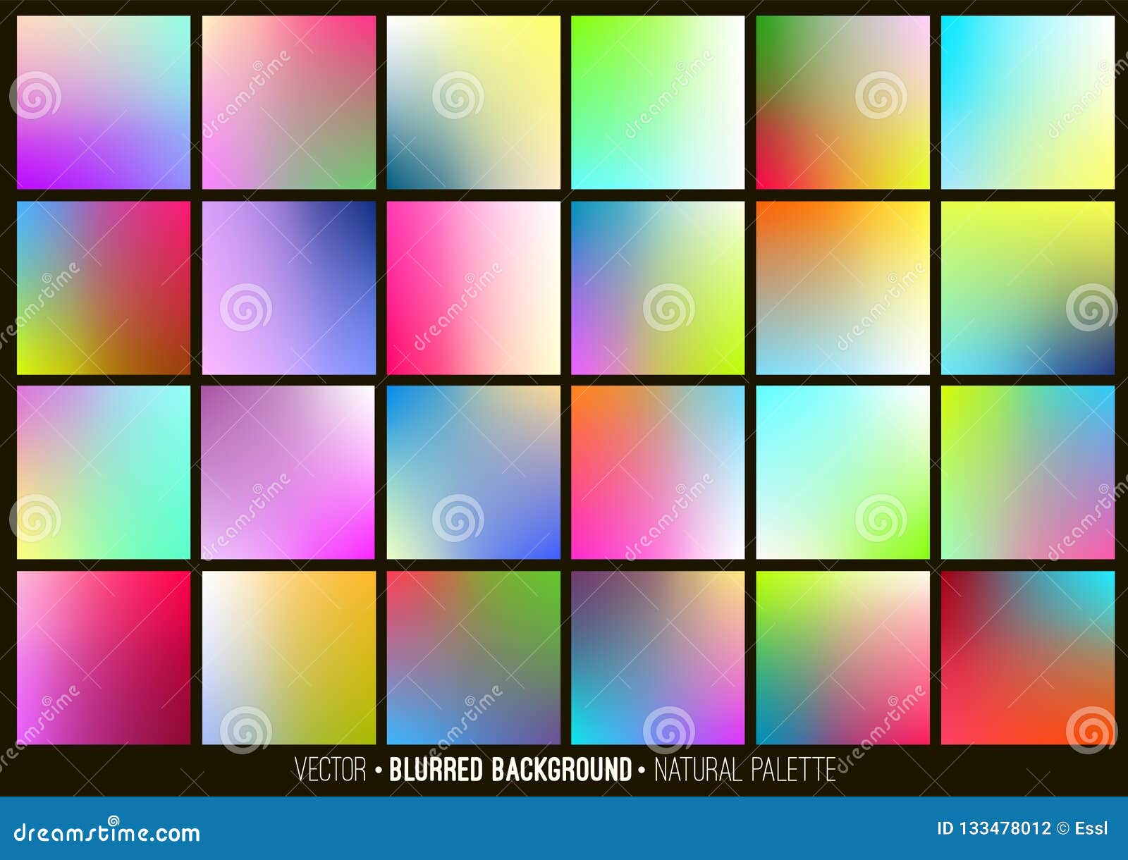 Blurred Abstract Backgrounds Set. Smooth Template Design for Creative ...