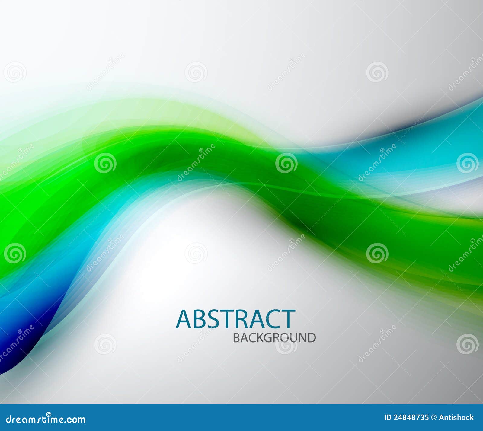 Blurred Abstract Blue Green Wave Background Stock Vector - Illustration ...