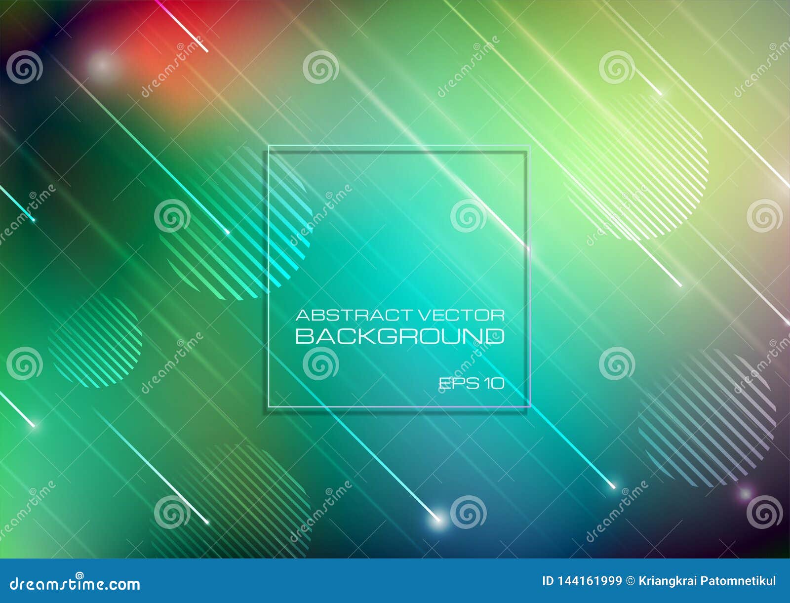 Blurred Abstract Colors Background with Geometric Shapes Stock Vector ...