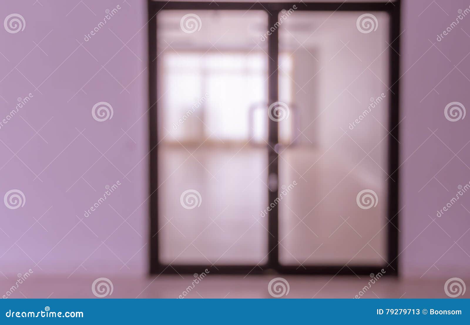 Blurred Abstract Glass Door of Empty Room Stock Image - Image of access ...