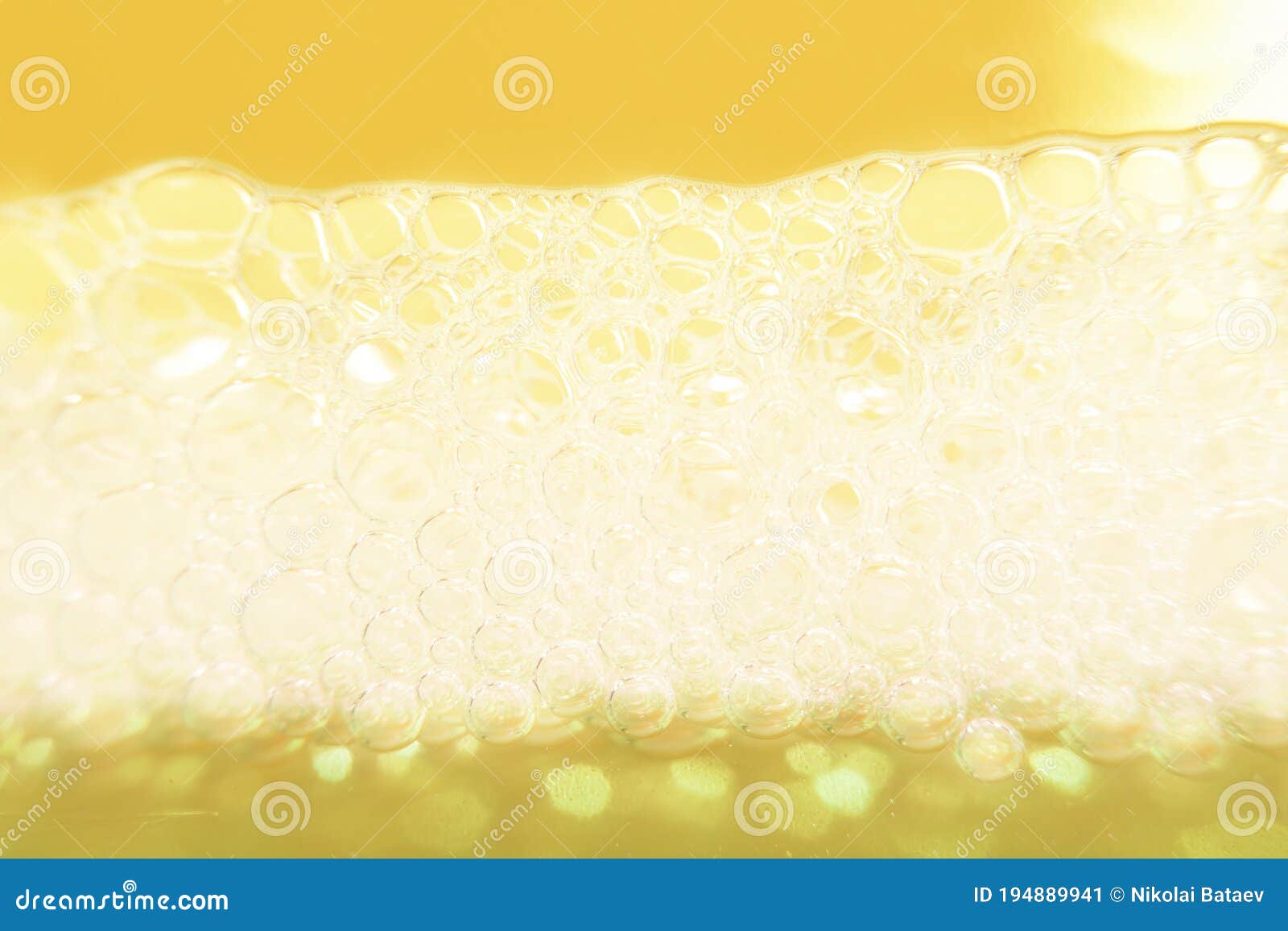 Blurred Abstract Light Yellow Background with Bubbles. Stock Image ...