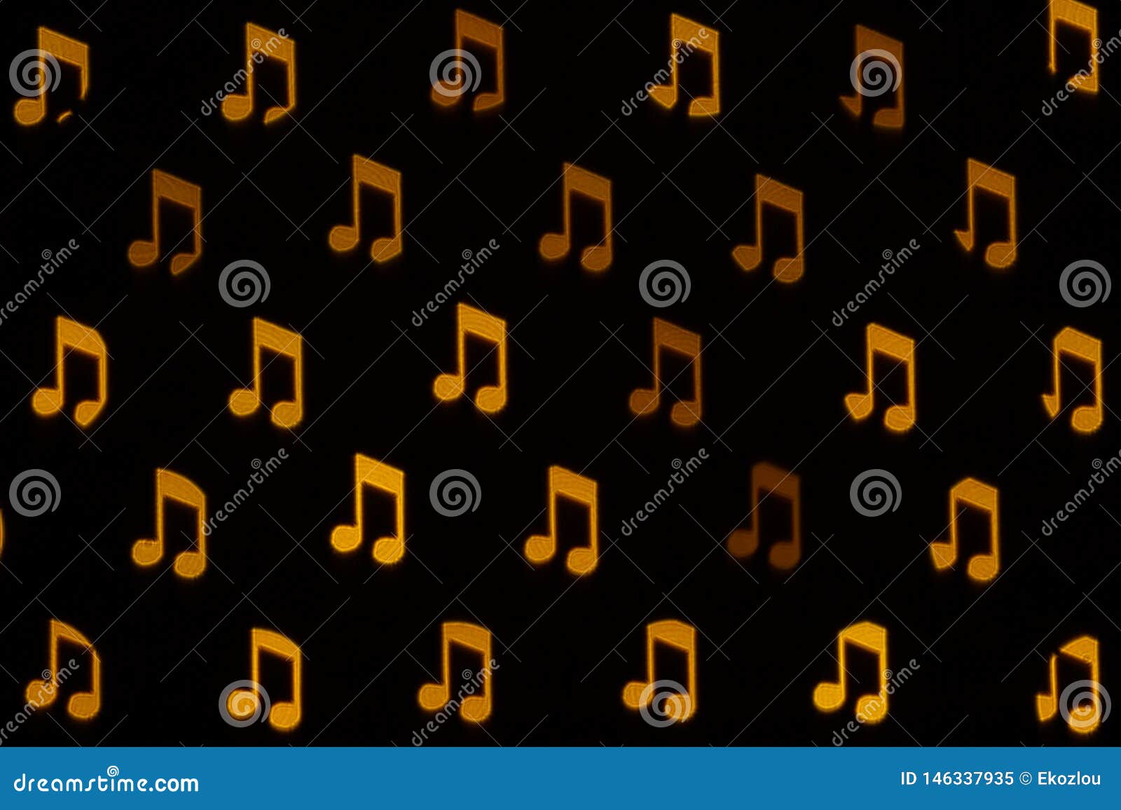 Blurred Abstract Musical Notes. Musical Background Stock Image - Image ...