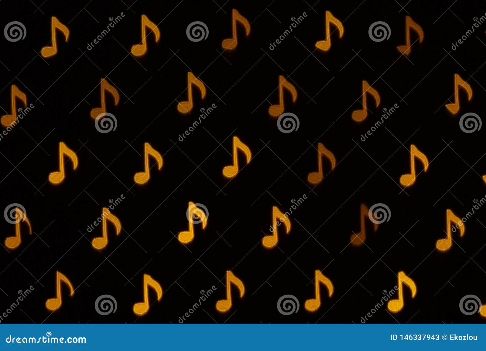 Musical Notes. Blinking Abstract Background Stock Image - Image of ...
