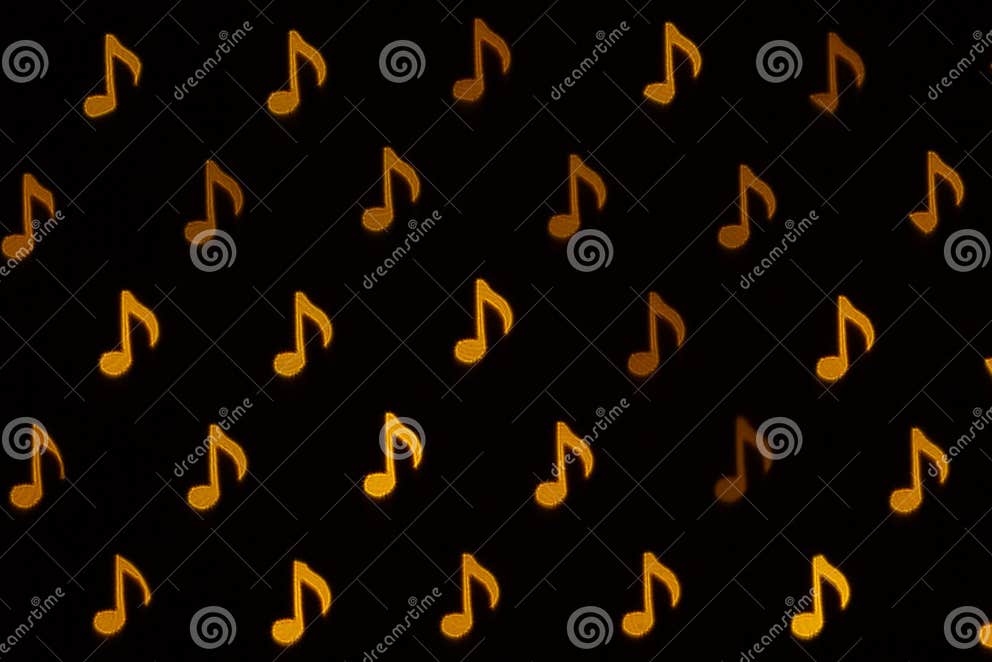 Musical Notes. Blinking Abstract Background Stock Image - Image of ...