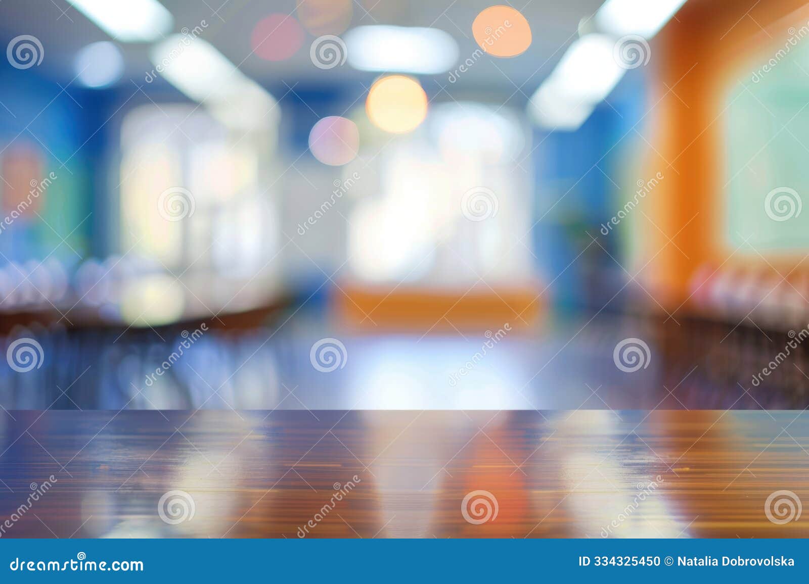 Blurred Abstract School Background, Soft Focus on Classroom Interior ...