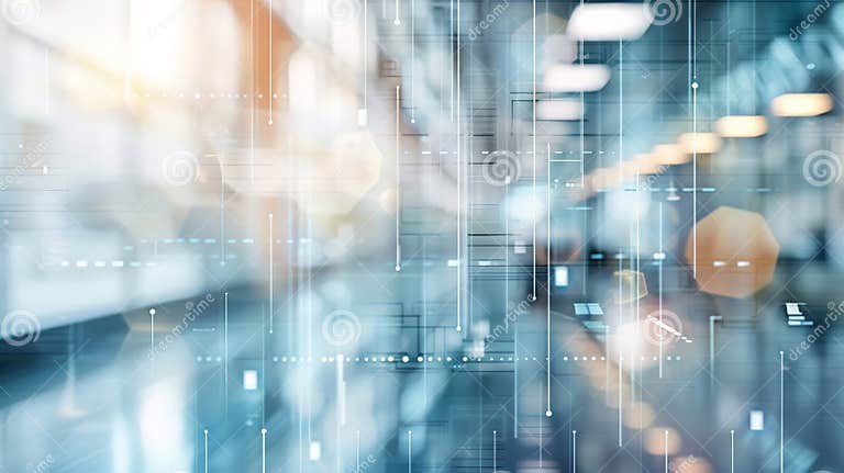 Blurred Abstract View of a High-tech Facility with Light Effects and ...